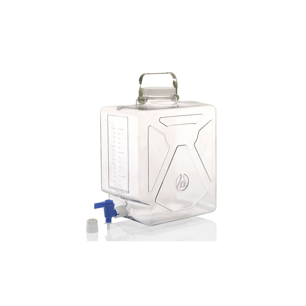 Thermo Scientific 2322-0050 Nalgene Rectangular Polycarbonate Clearboy Carboy with Spigot - 5.3 ...